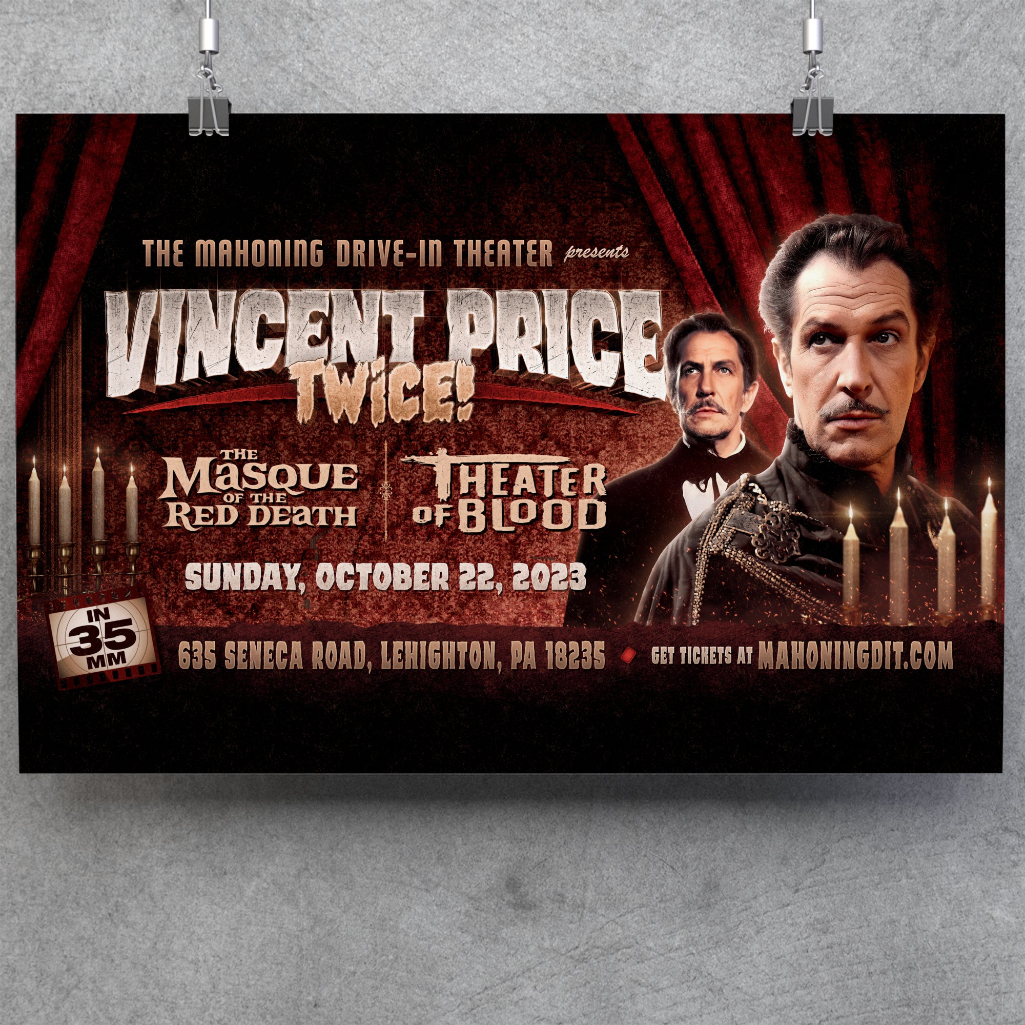 Vincent Price Twice - 2023 Event Poster | CrackerJackPosters.com